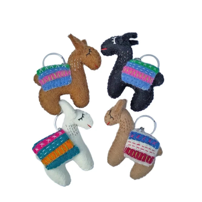 Alpaca Llama felt keyrings – Everything Alpaca
